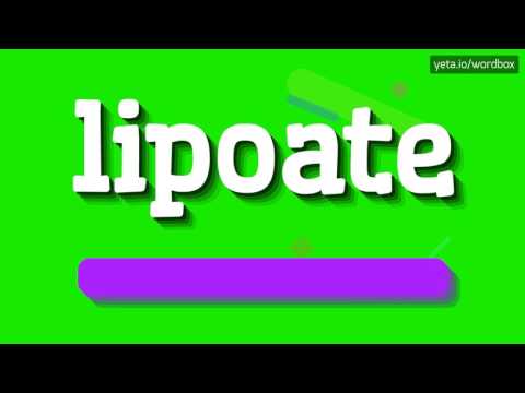 LIPOATE - HOW TO PRONOUNCE LIPOATE?