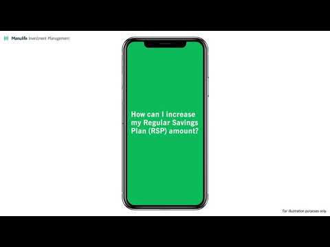 How can I increase my RSP amount with Manulife iFUNDS?