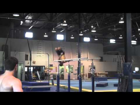 P Bars – Straddle Front to long swing – Gymnastics Coaching.com