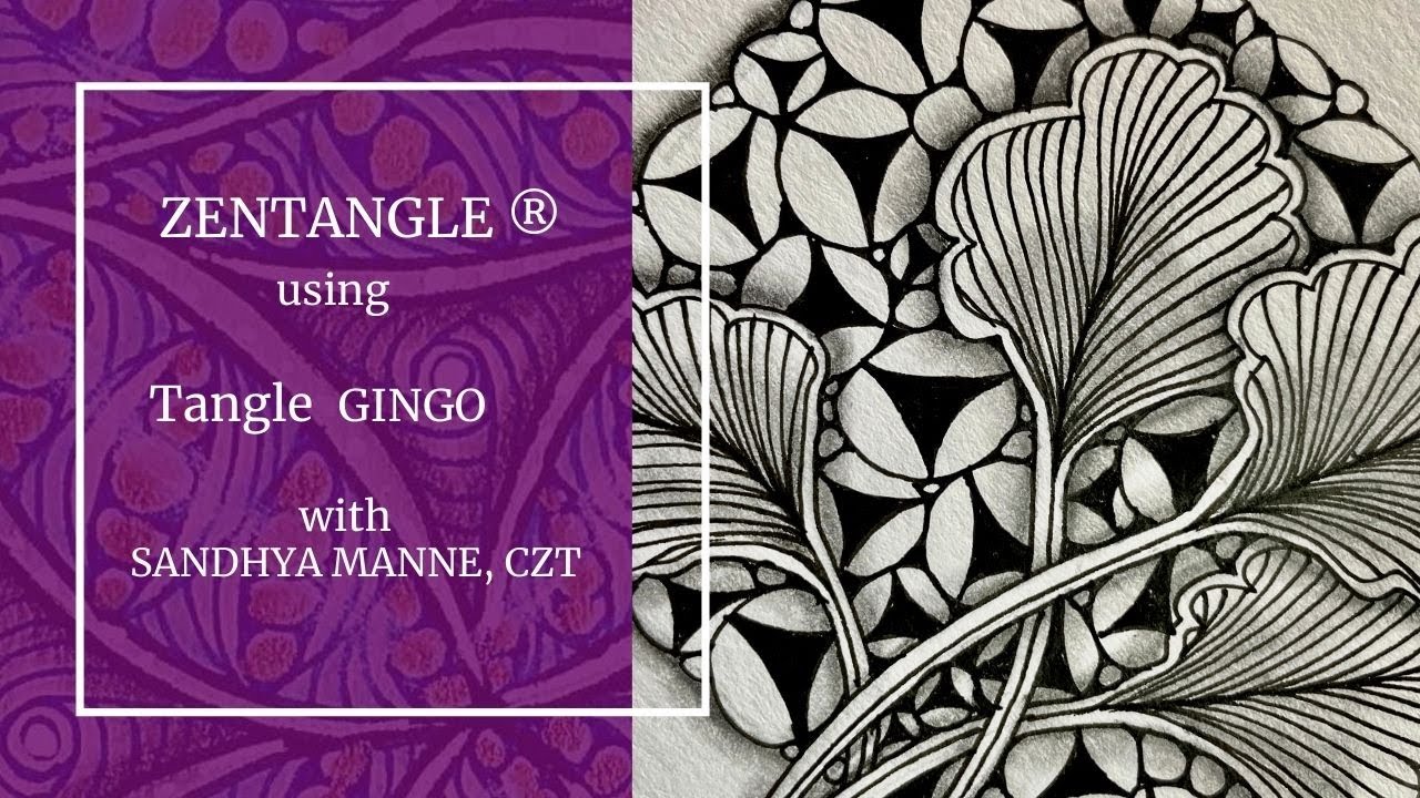 Zentangle® Mini Project with Tangle GINGO beginners tutorial