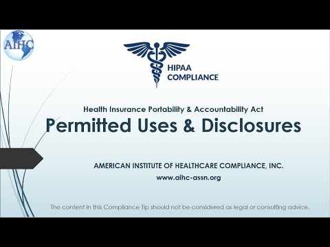 HIPAA #4 Permitted Uses and Disclosures