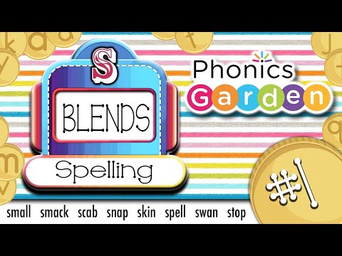 S-Blends #1 | Slot Machine Spelling | Phonics Garden