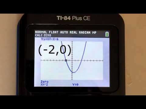 TI 84 Plus CE Calculator Find the X and Y Intercepts YouTube
