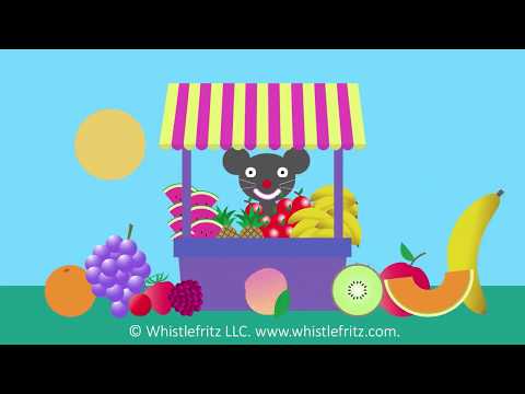 French for Kids: French words for fruit (LA MARCHANDE DE FRUITS) (Whistlefritz)