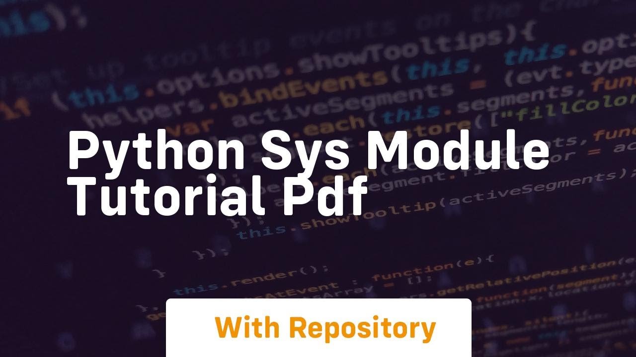 python sys module tutorial pdf