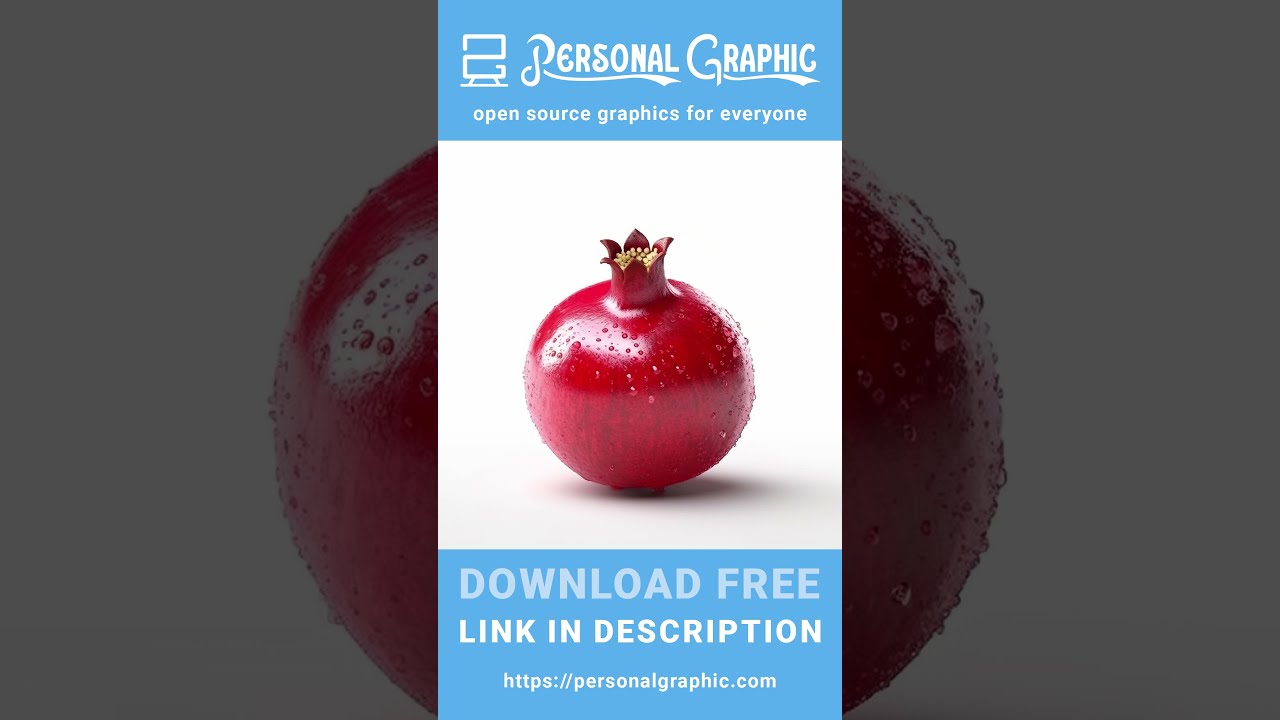 Download Free Pomegranate Isolated On White Background Image. #shorts