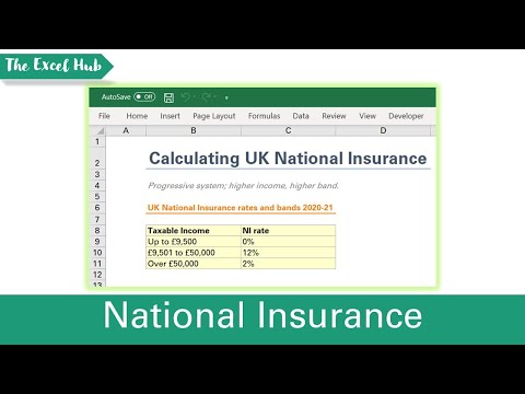 Calculate UK National Insurance Using VLOOKUP In Excel – Progressive System