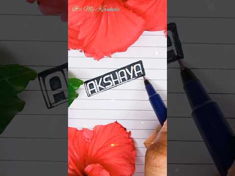 AKSHAYA | Nameart | comment your name | #shorts