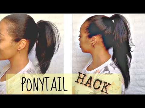 How To: Long Ponytail WITHOUT Extensions || Long Hair hack || AccordingToChloeC