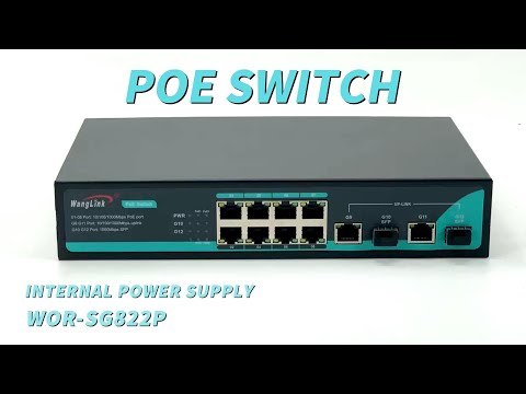 Wanglink 10/100/1000mbps 8 port poe and 2 RJ45 uplink 2 SFP slot PoE Switch