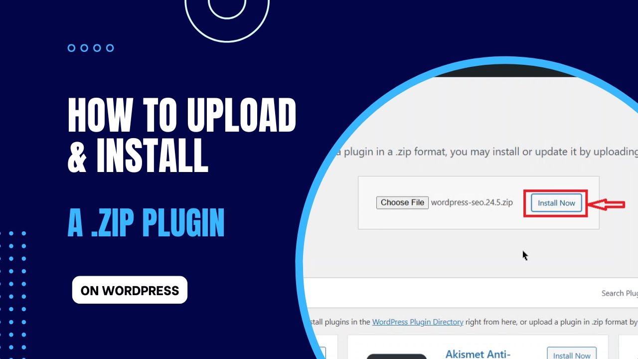 How to Upload and Install a .zip plugin on WordPress