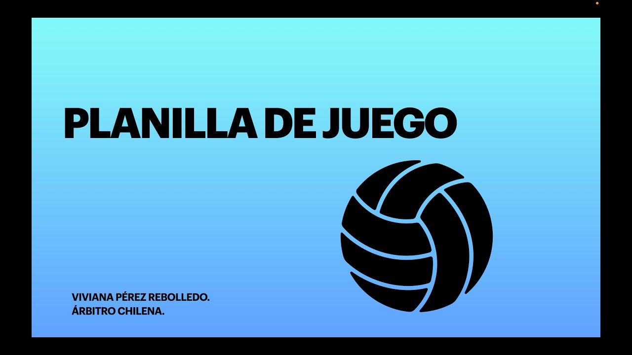 Instructivo Planilla de juego Voleibol