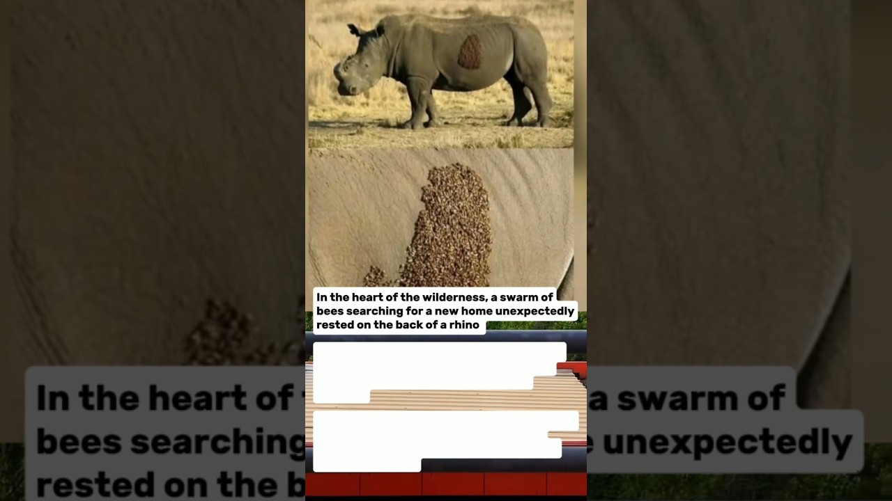 When Bees Rest on a Rhino: A Rare Moment of Harmony
