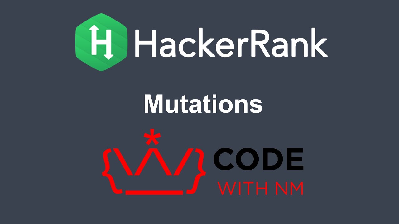 Mutations HackerRank Python Solution | CODE WITH NM