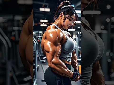 Ai muscle girl!!#ai #motivation #gym #shorts