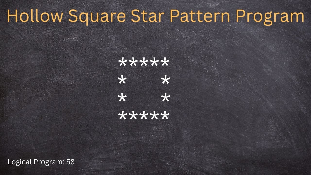 Star Pattern program Hollow Square, hollow rectangle using java language