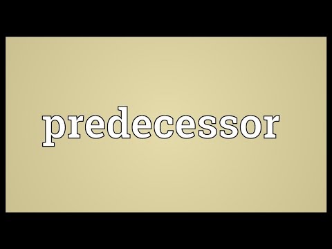 Predecessor Meaning