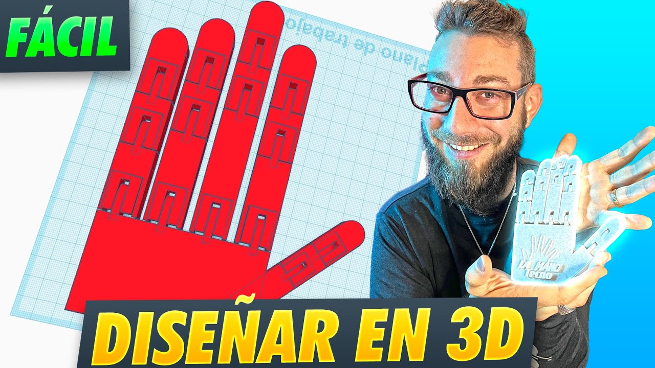 How to Edit 3D in TinkerCAD | Making an Articulated Hand (Easy)
