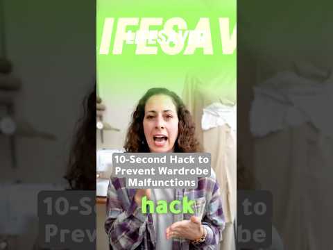 10-Second Hack to Prevent Wardrobe Malfunctions DIY #diycrafts
