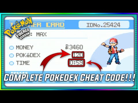 Pokémon FireRed Cheats 2021 || Pokémon FireRed Complete Pokedex Cheat Code!!!