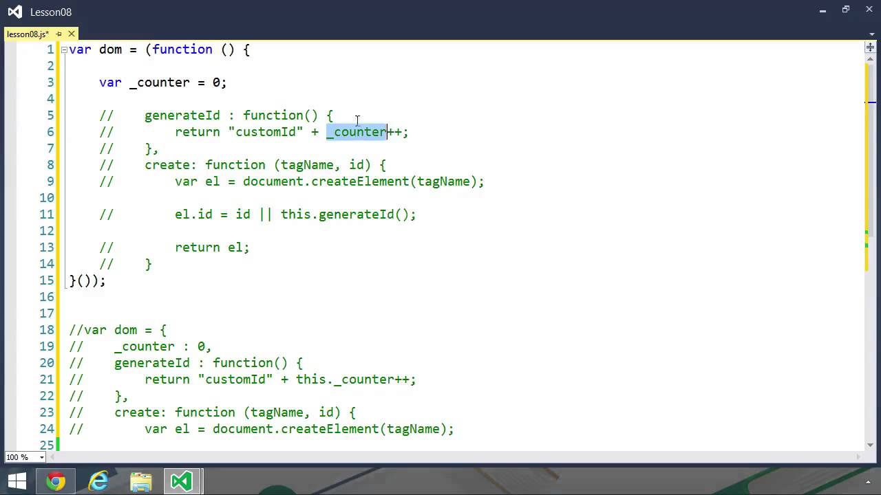 04 Modules: 01 The Basic Module Pattern