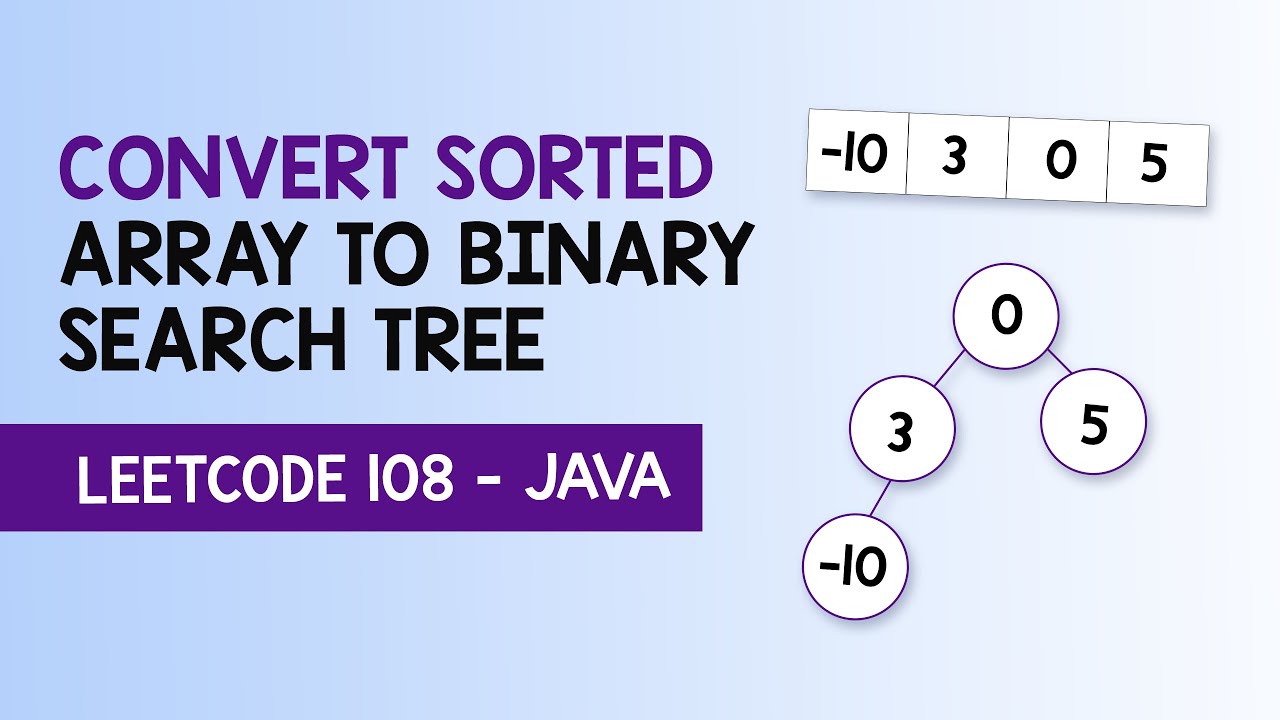 Convert Sorted Array to Binary Search Tree - Leetcode 108 - Java