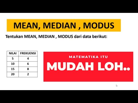 mean median modus data tunggal dalam bentuk tabel