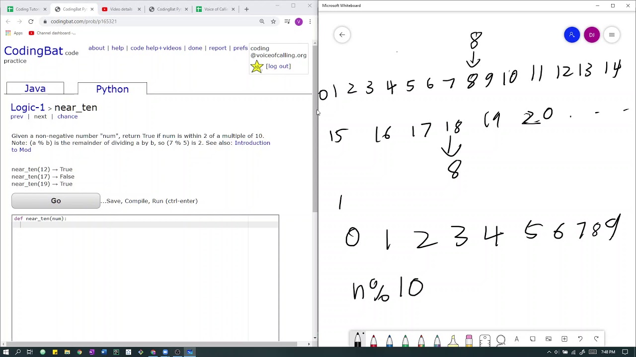 Logic-1 (near_ten) Python Tutorial || codingbat.com