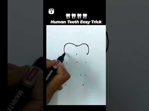 structure of human teeth/ human teeth diagram/How to draw human teeth in very easy way#nursing#viral