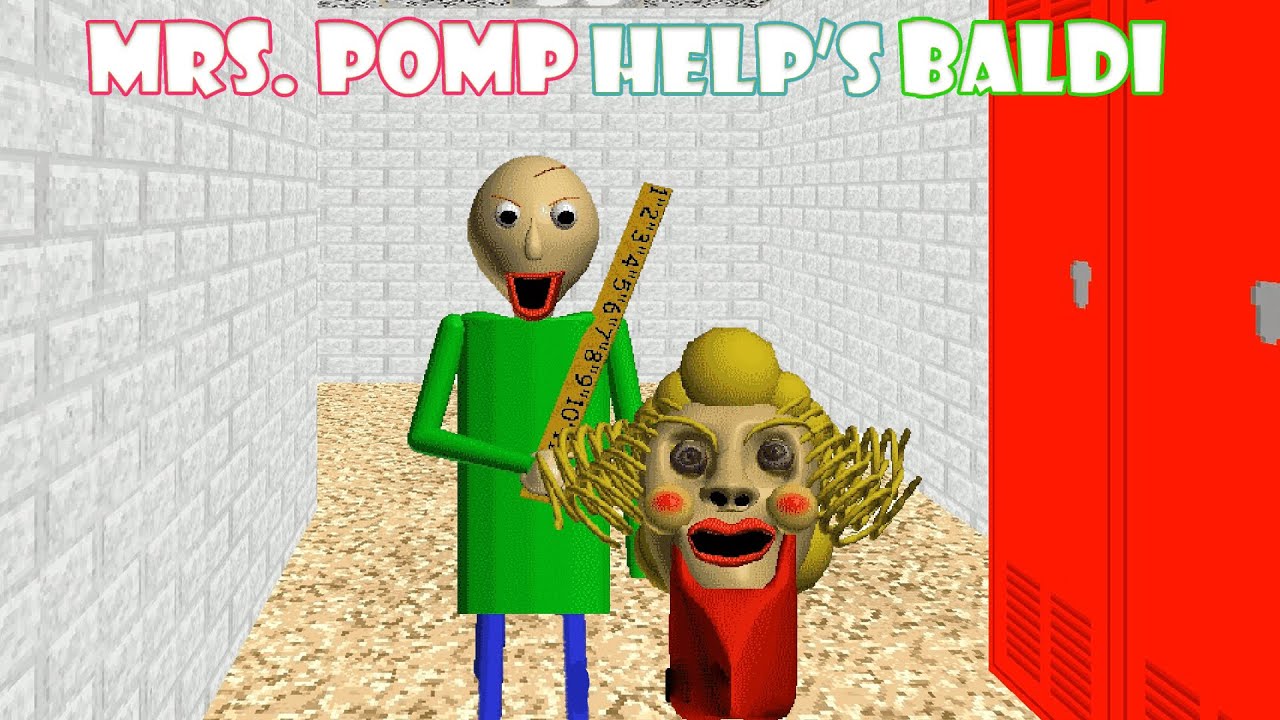 Mrs. Pomp helps Baldi █ Baldi's Basics █