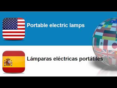 Learn Spanish vocabulary #Topic = Lighting equipment and electric lamps