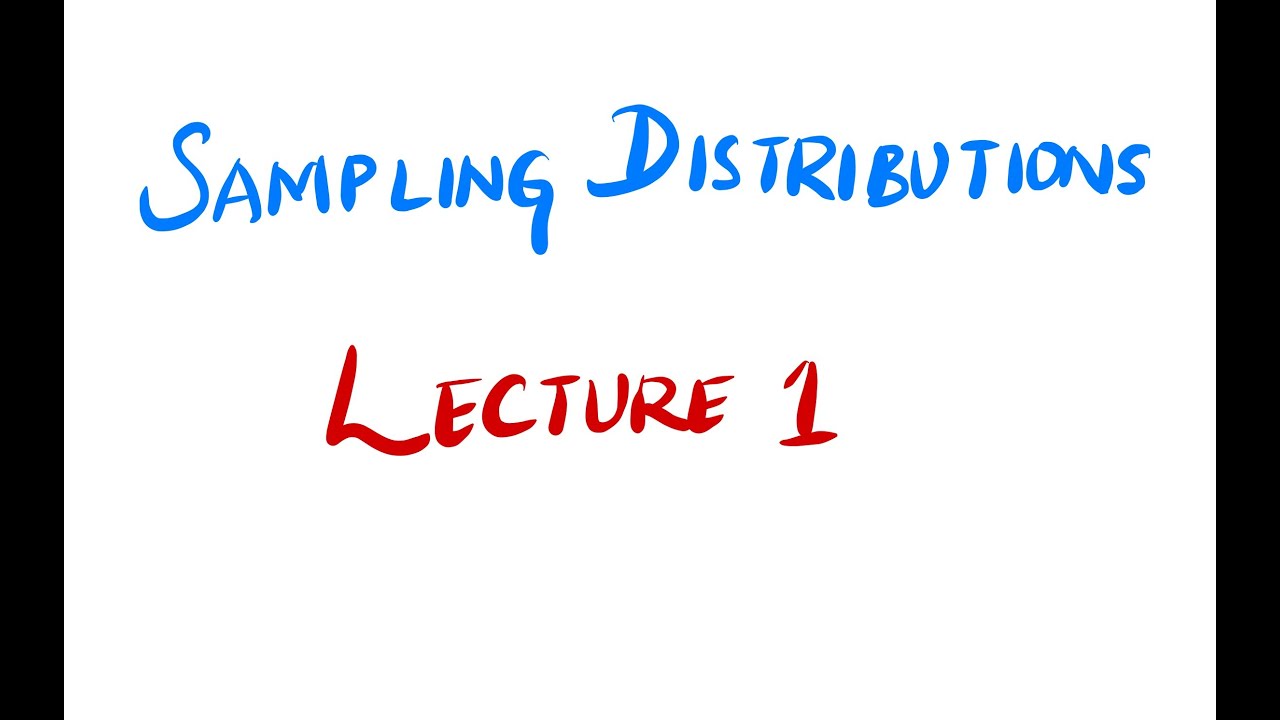Sampling Distributions | Lecture 1 | Fundamentals of Biostatistics