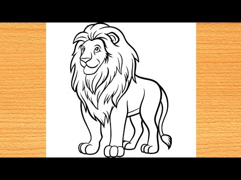 How To Make Lion Drawing | Lion Drawing Easy Step By Step
