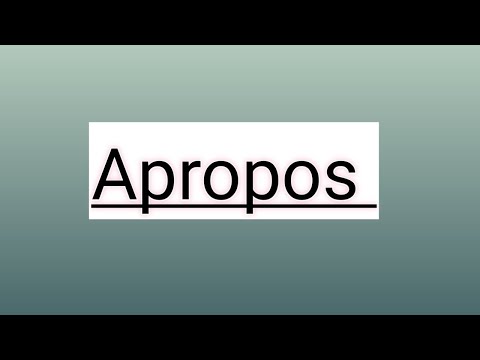 Apropos || What Is The Meaning Of Word Apropos in English and Hindi/Urdu