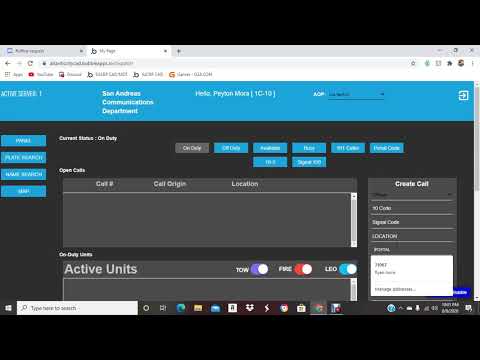 walk through CAD system for distpatcher fivem roleplays