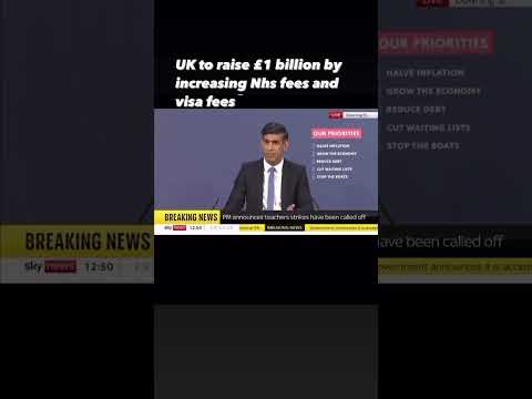 Uk to raise £1 billion by increasing NHS fees and Visa fees. #fyp #thelatestnews #ukimmigration