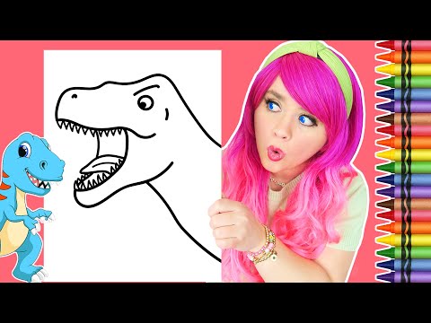 Coloring a T-Rex Dinosaur Coloring Page | Crayola Crayons