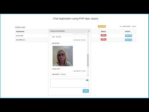 شرح Image Share - Chat Application using PHP Ajax Jquery - 11 - منصة معارف