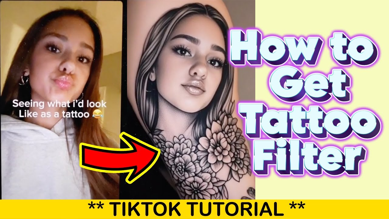 How to get the Tattoo Filter on Tiktok | Seeing What I Would Look Like as a Tattoo #TattooFilter