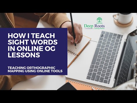 Teaching sight words online in an OG lesson