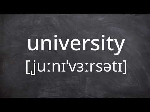 UNIVERSITY Pronunciation in American English