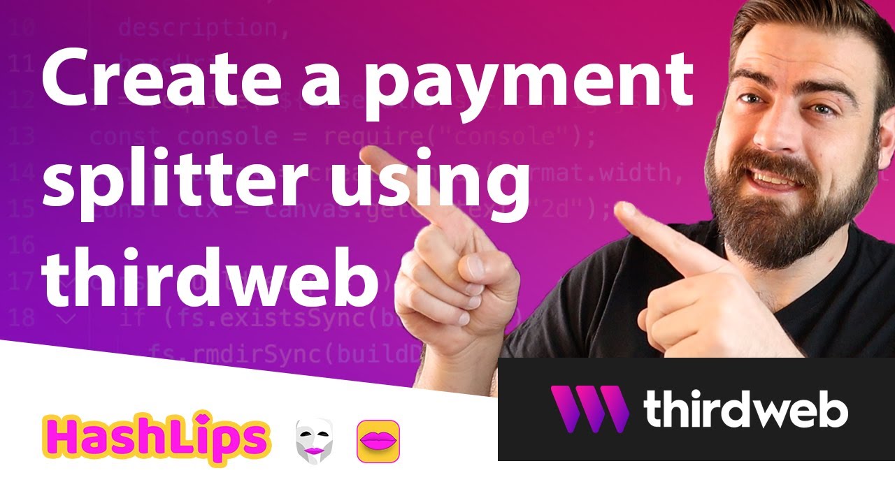 Create a payment splitter using thirdweb