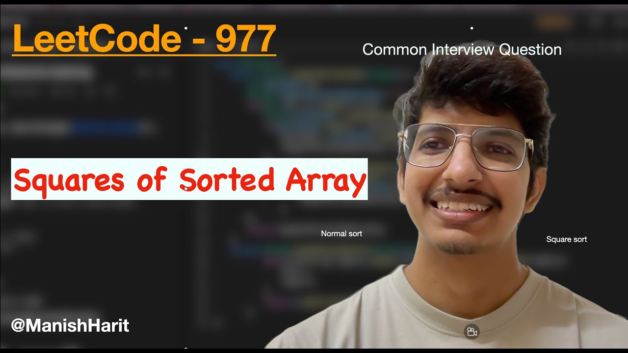 Squares of Sorted Array | Leetcode 977 | Sort Array | Sorting | Java | LeetCode Mastery | Array dsa