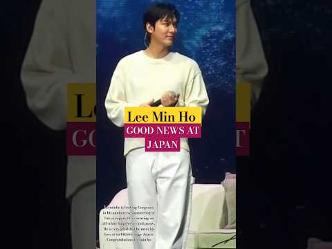 LEE MIN HO ANNOUNCED A GOOD NEWS REGARDING HIS GIRLFRIEND ! #leeminho #songhyekyo