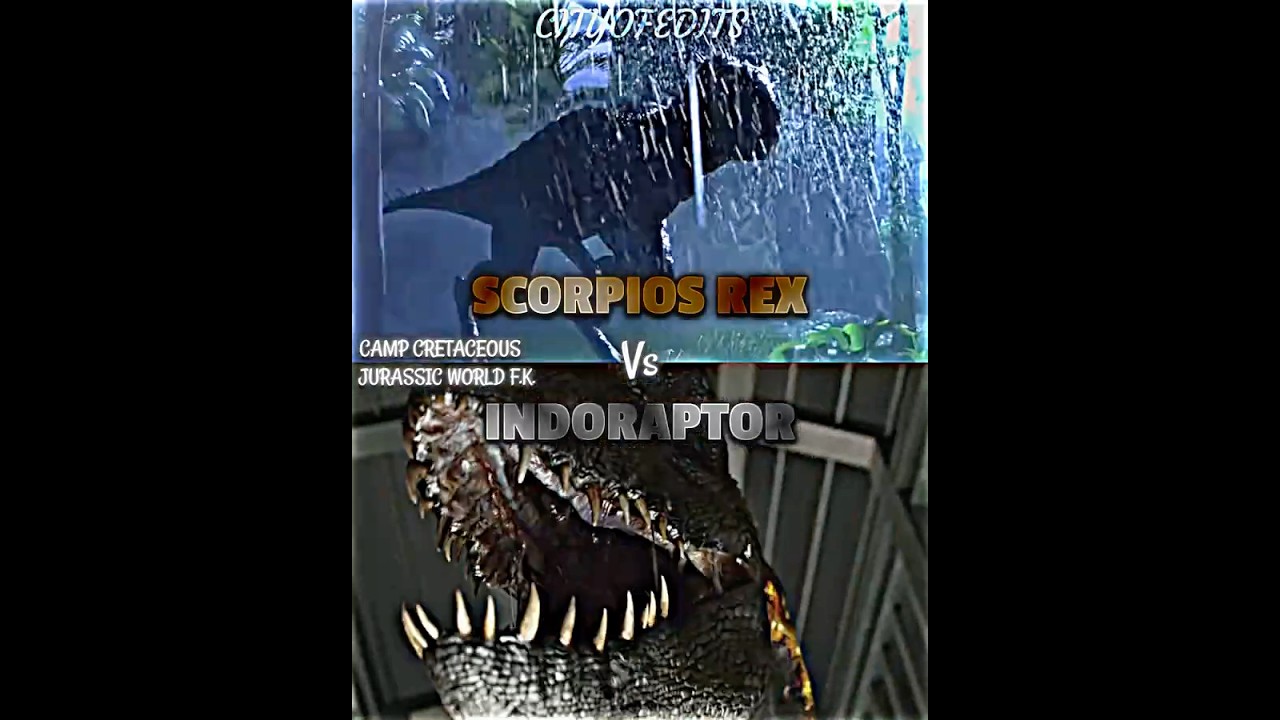 Indoraptor vs Scorpios Rex #campcretaceous #indoraptor #scorpiosrex #vsedit #vsbattle #wisedit #wis