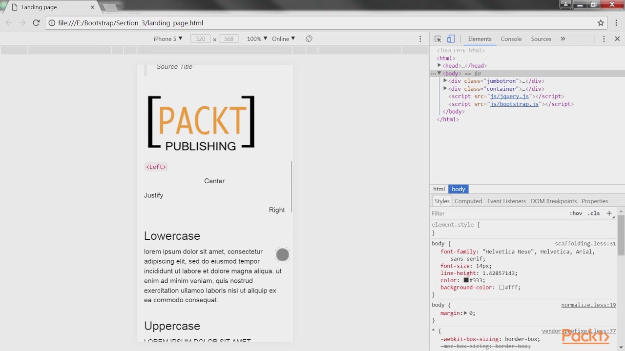 Getting Started with Bootstrap 4 for Web Development: Debugging Different Viewports|packtpub.com