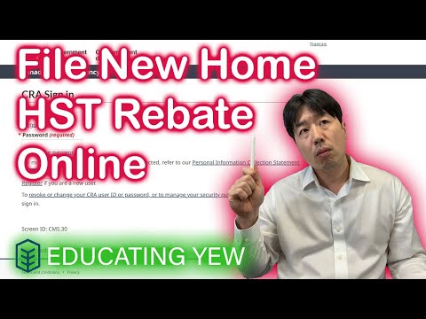 How to claim HST rebate for a new condo through your online CRA account Tutorial