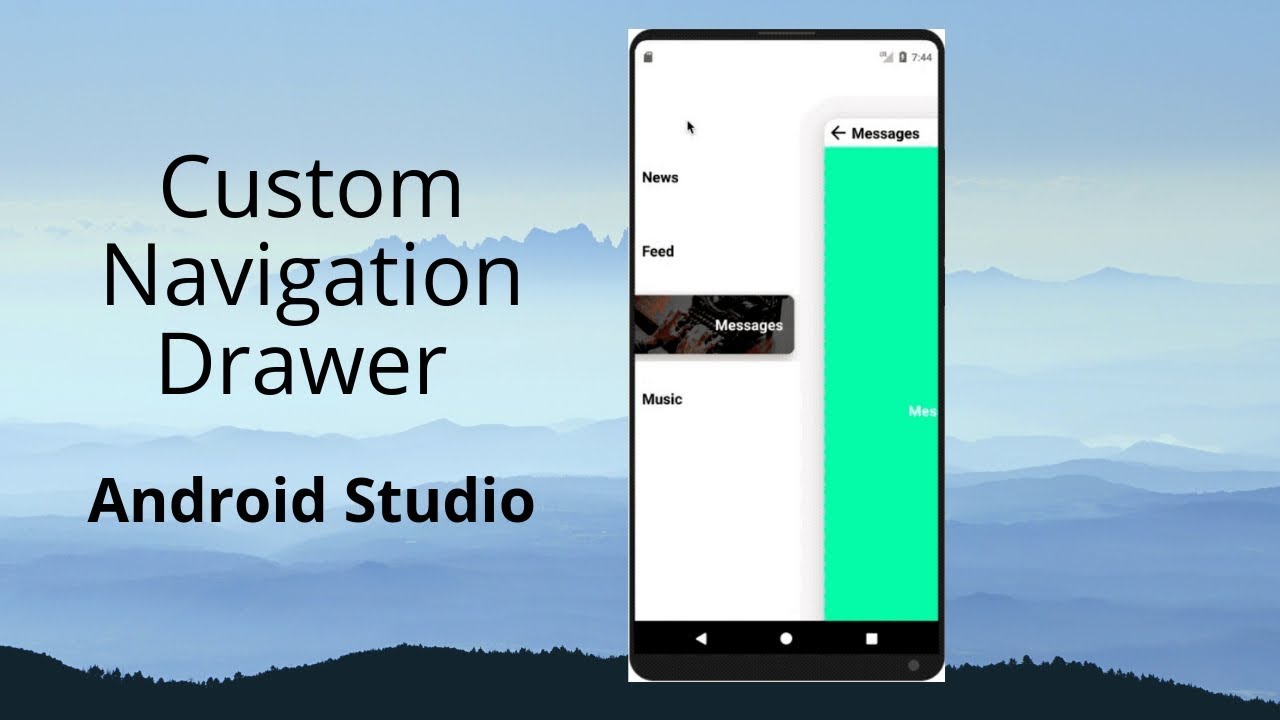 Cool Custom Navigation Drawer in Android Studio Tutorial