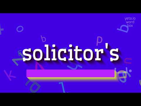 How to say "solicitor's"! (High Quality Voices)