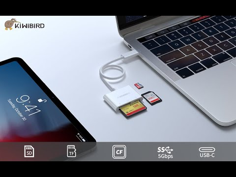 KiWiBiRD USB-C 3.1 CF SD Micro SD Card Reader for CompactFlash SDHC SDXC for MacBook iPad Galaxy S22